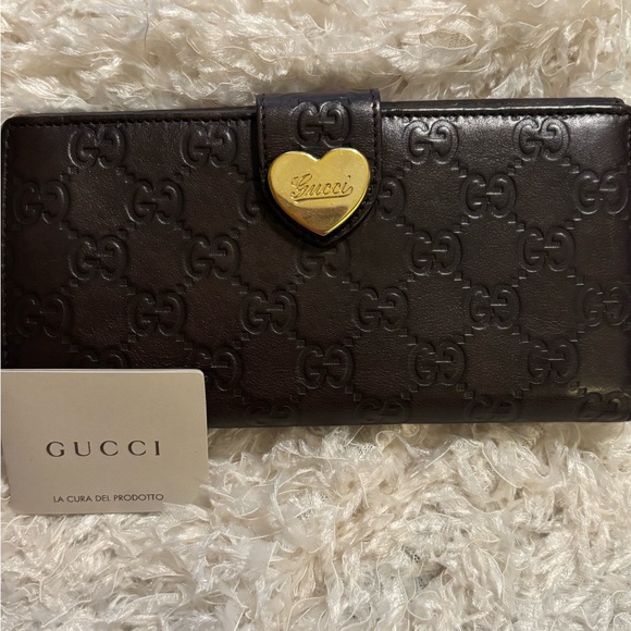 Gucci | Bags | Gucci Guccissima Gg Imprime Long Heart Wallet | Poshmark